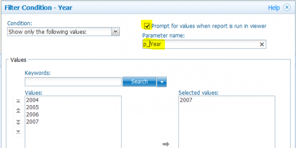 Show Parameter Display Value in Cognos Workspace Advanced – Haberkorn-Consulting